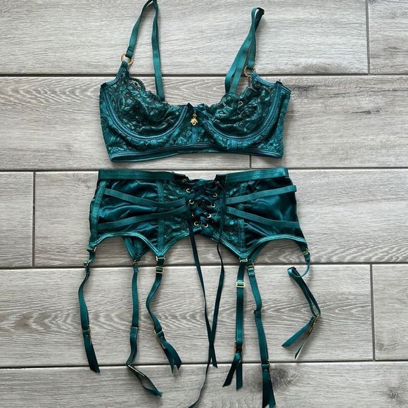 Yandy | Intimates & Sleepwear | Teal Stainand Lacelingerie Set | Poshmark